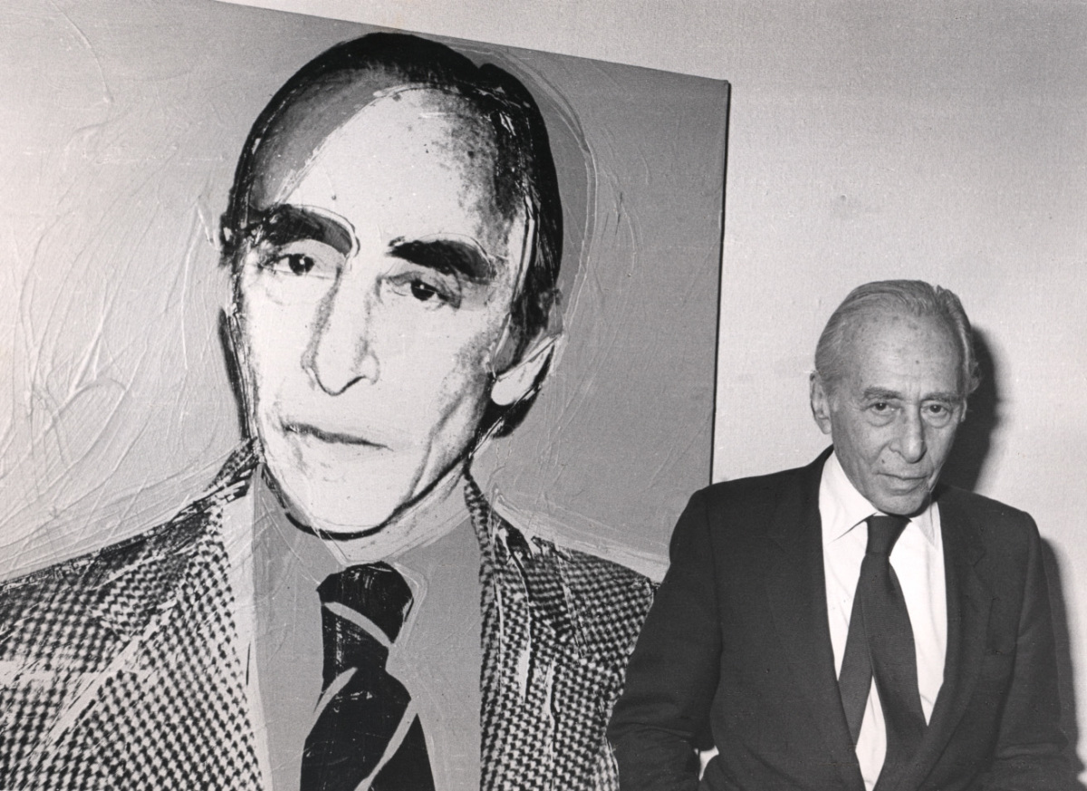 Leo Castelli en la inauguración de la exposición Colección Leo Castelli ...