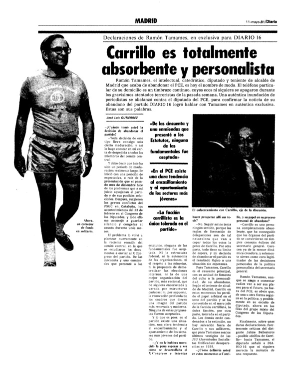 Carrillo es totalmente absorbente y personalista - Archivo Linz de la ...