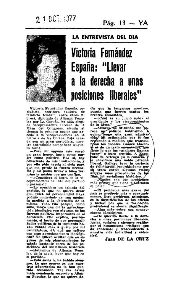 Victoria Fernández España: Llevar a la derecha a unos posiciones ...