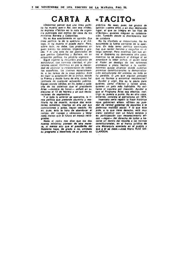 Carta a Tácito - Archivo Linz de la Transición española | Fundación ...