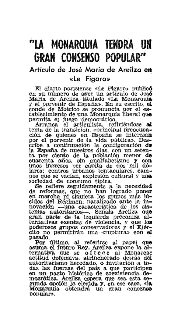 La monarquía tendrá un gran consenso popular - Archivo Linz de la ...