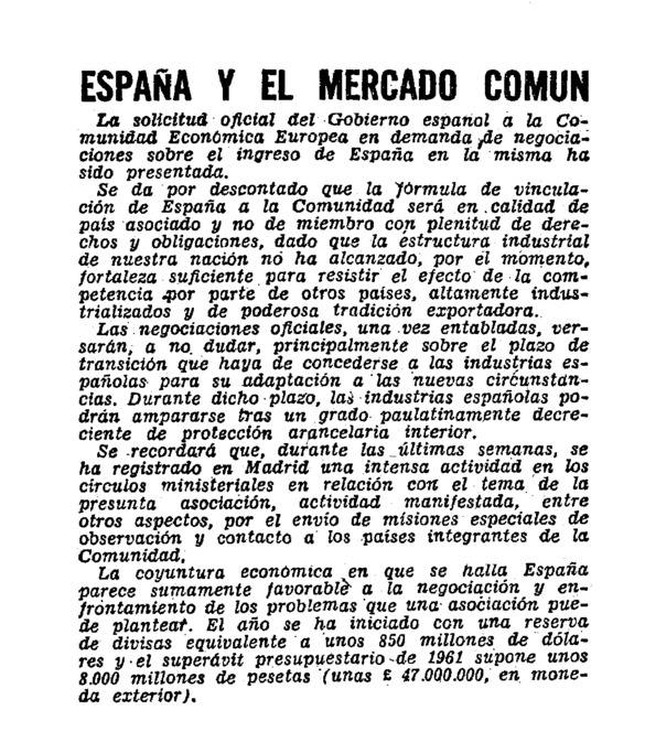 España y el Mercado Común - Archivo Linz de la Transición española ...