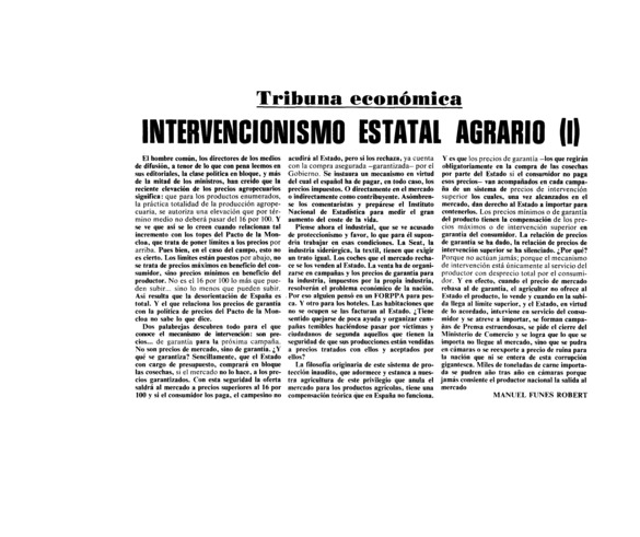 Intervencionismo estatal agrario (I) - Archivo Linz de la Transición ...