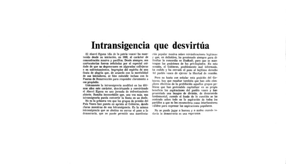 Intransigencia que desvirtúa - Archivo Linz de la Transición española ...