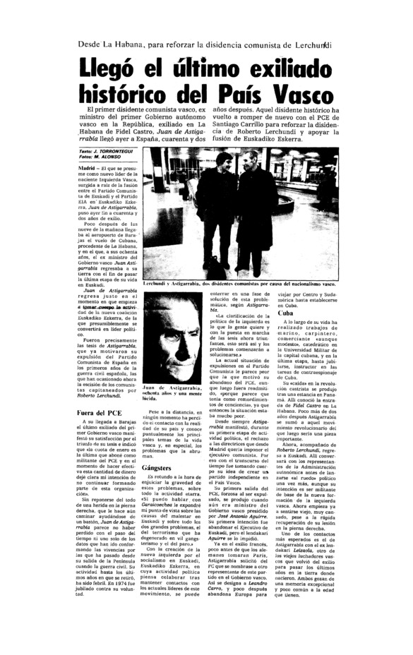 Llegó el último exiliado histórico del País Vasco - Archivo Linz de la ...