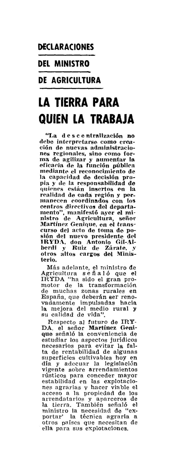 La tierra para quien la trabaja - Archivo Linz de la Transición española | Fundación Juan March